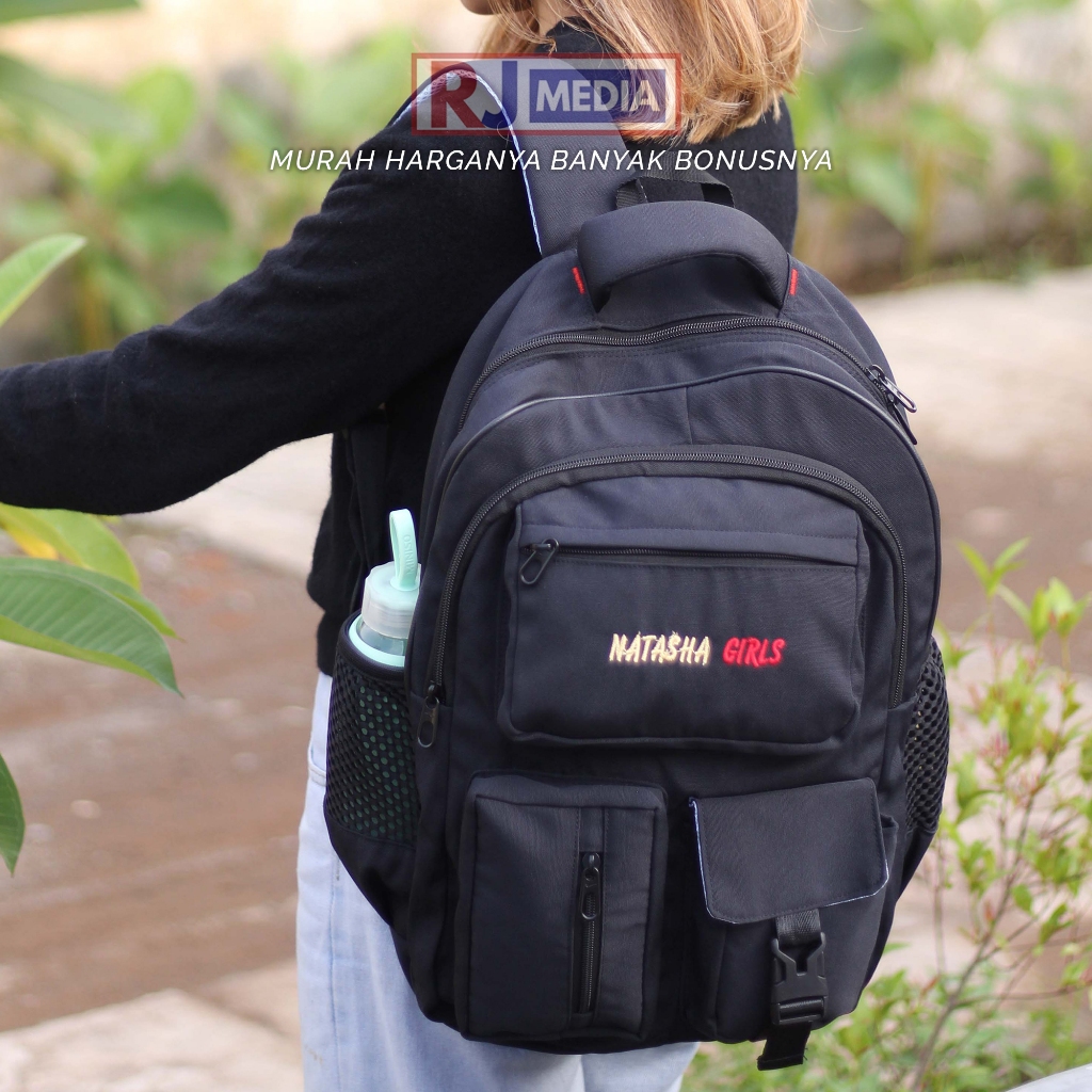 HITAM Selling Women's Fabric Backpack Natasha Girls Backpack Black ...