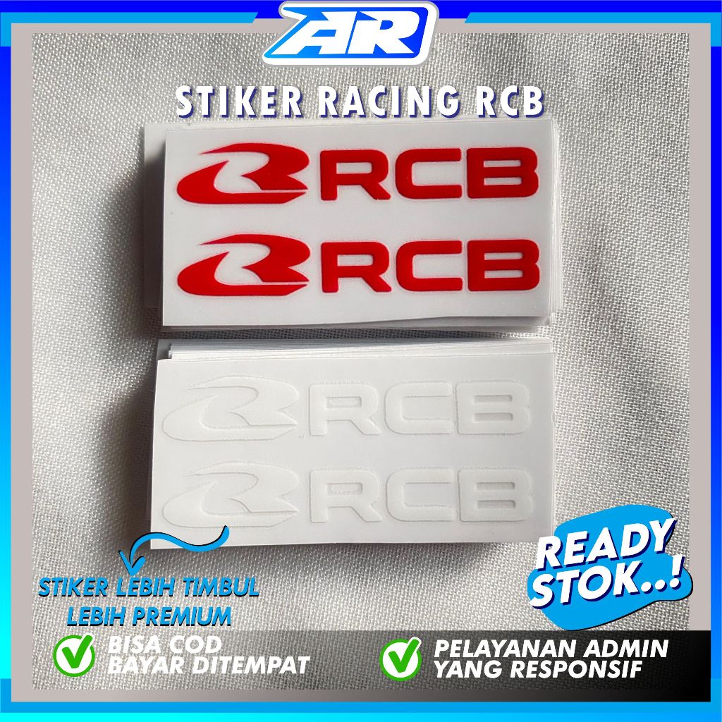 Ar Embossed RCB Rim Sticker - Small RCB Sticker Just Paste | Shopee ...