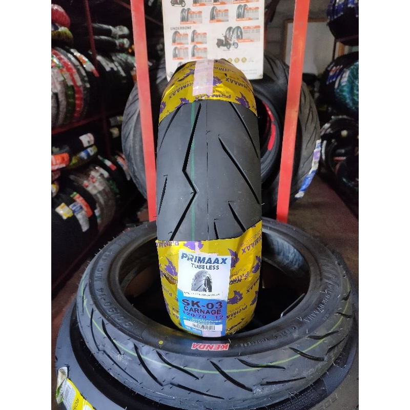 Primaax Sk03 110/70-12 120/70-12 tubeles vespa automatic tire Yamaha ...
