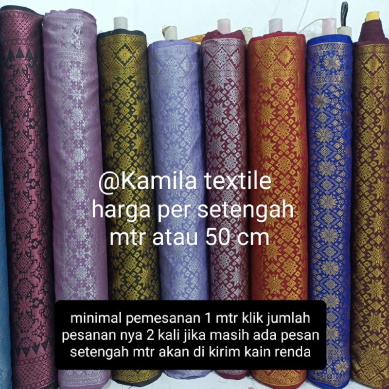 Palembang songket/ metran songket/ songket Material/ songket Fabric ...