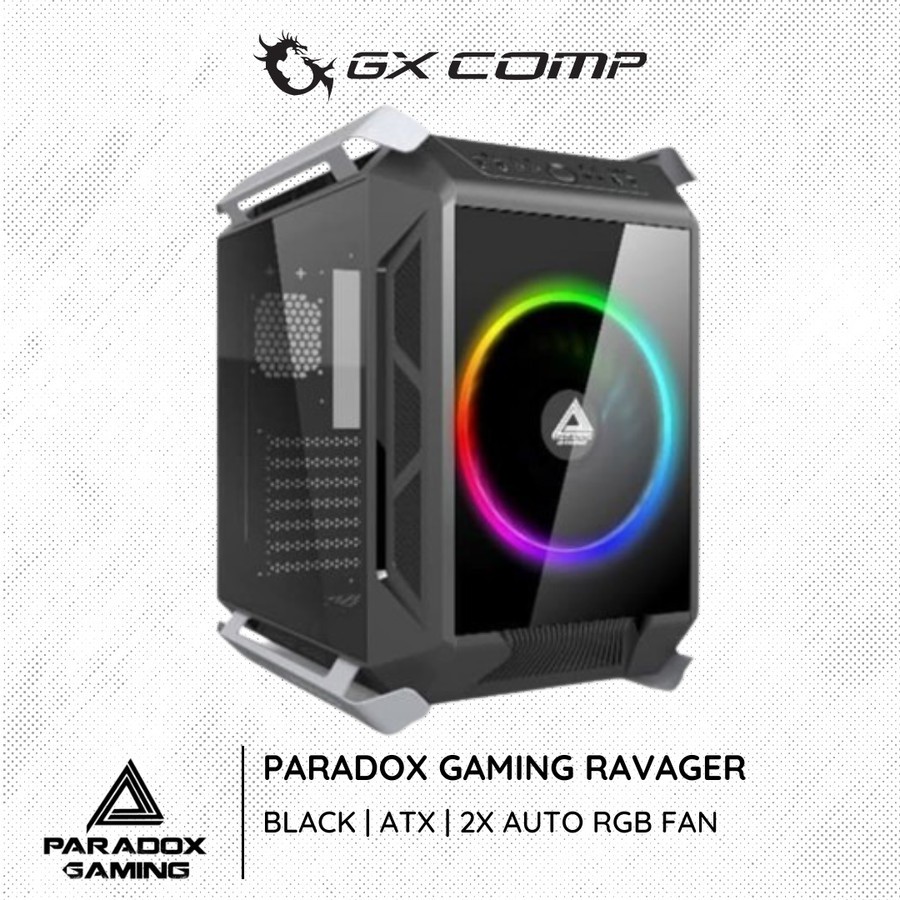 Paradox Gaming Ravager Black - ATX PC Case/CPU PC Case Gaming | Shopee ...