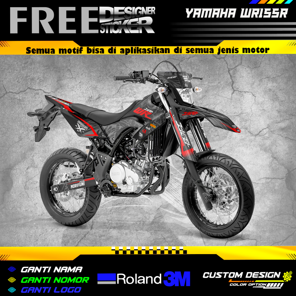 Yamaha WR155 FULL BODY Motorcycle Sticker DECAL Can Be CUSTOM | Shopee ...