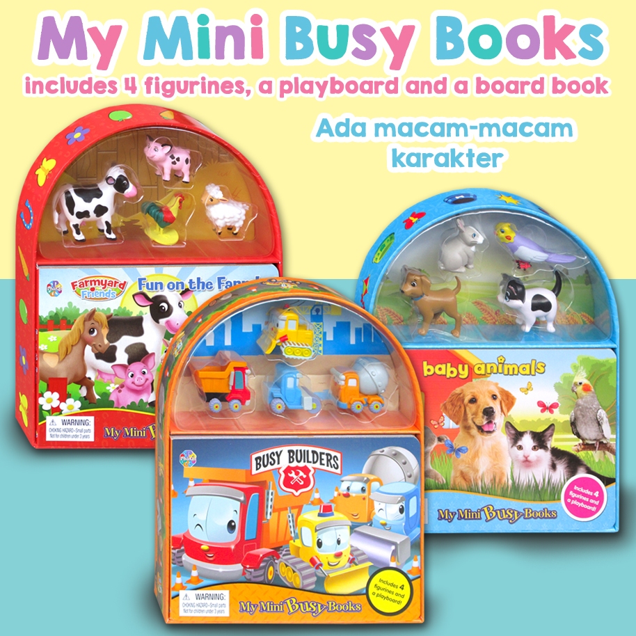 My Mini Busy Book includes 4 Figurines, a Playboard and a Board Book ...