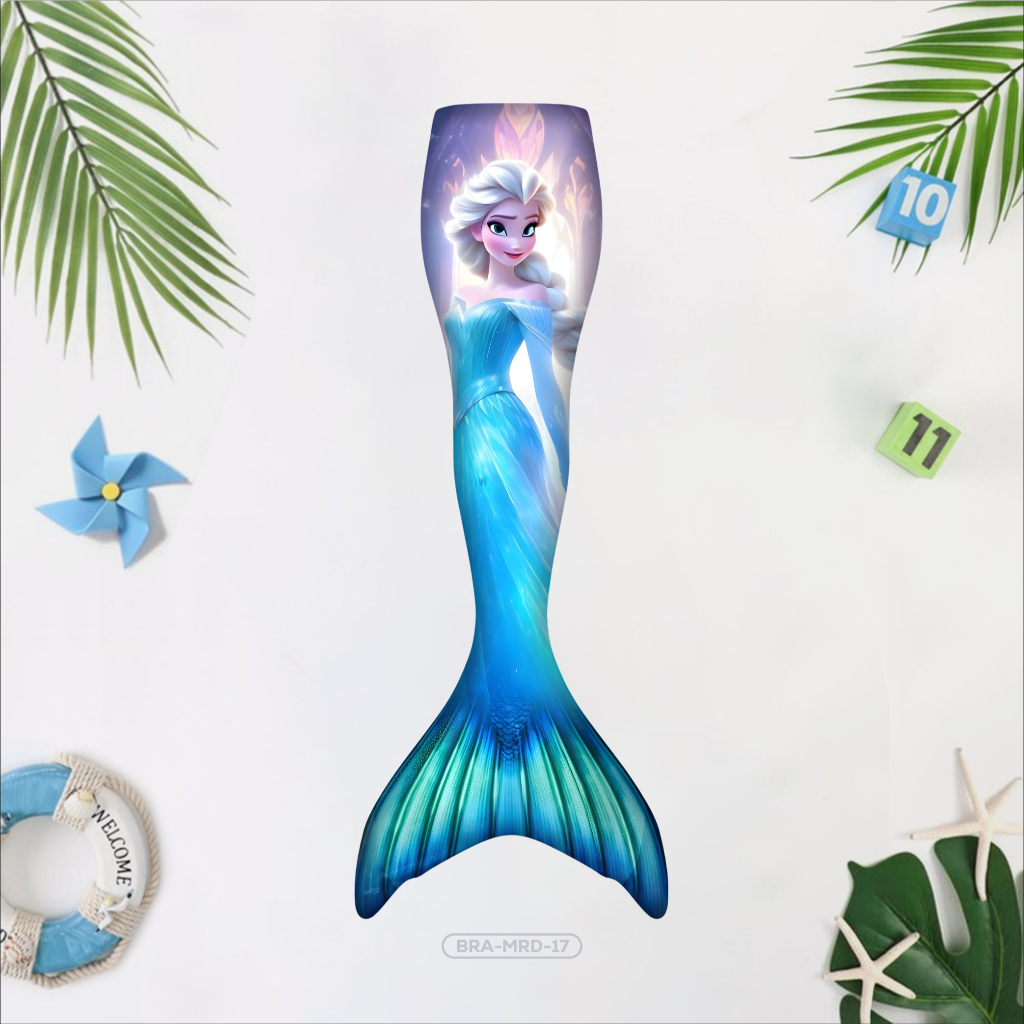 Frozen Motif Mermaid Costume Girls' Mermaid Swimsuit | Shopee Malaysia