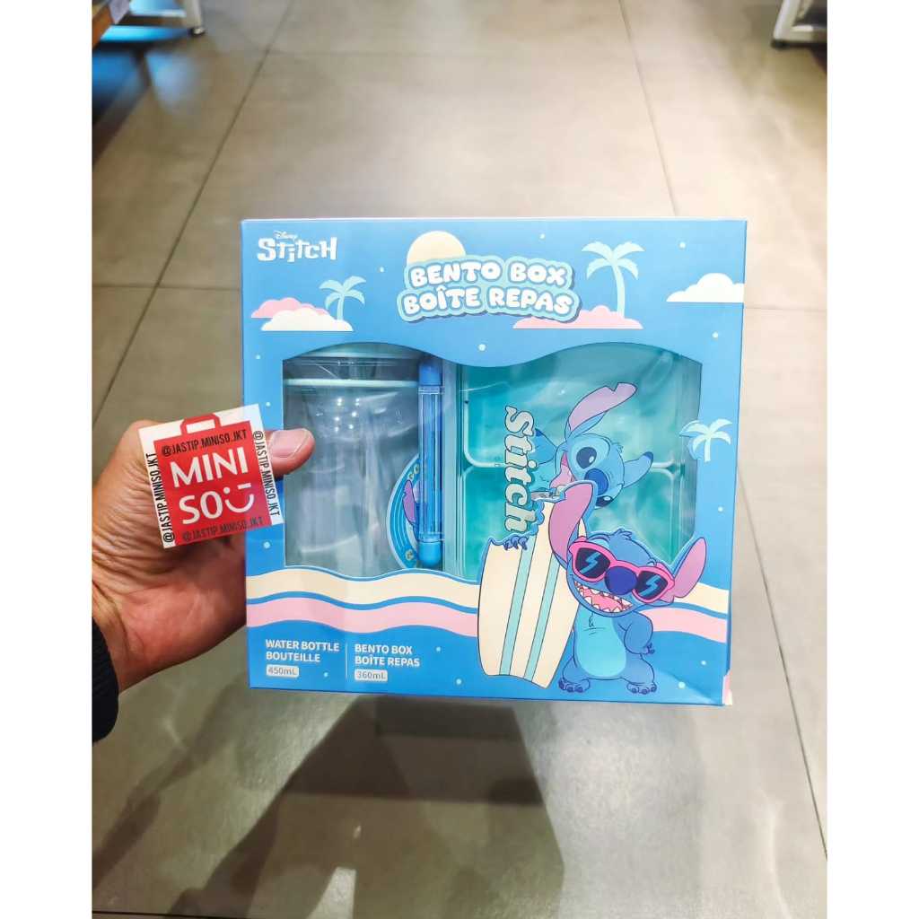 Miniso Gift Set Bento Box & Straw Drinking Bottle DISNEY STITCH ...