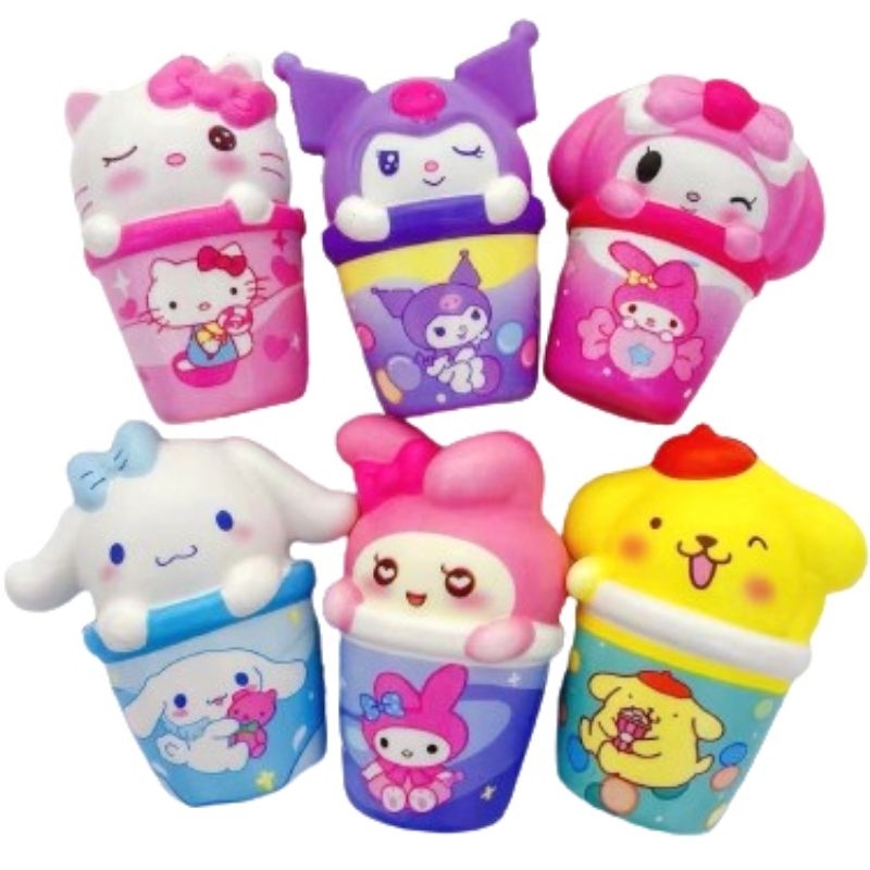 Squishy Toy Sanrio Ice CUP Viral Squishy CUP RAINBOW Kuromi Melody ...