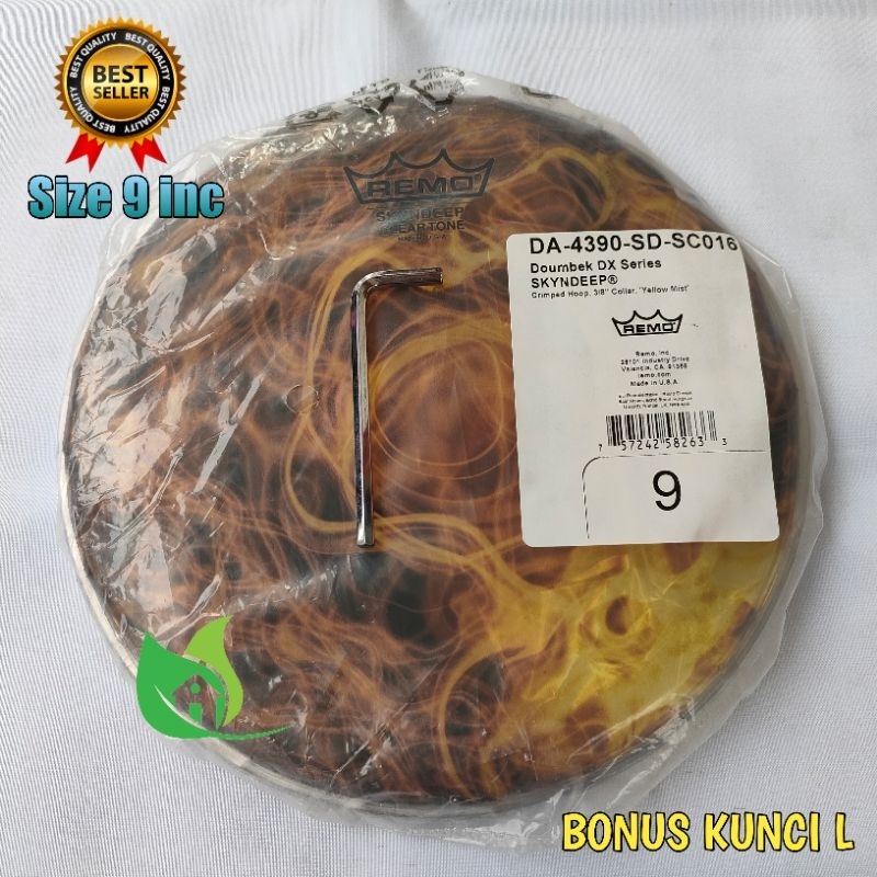 Mika Darbuka Remo 9 inch fire yellow original Made in USA | Shopee Malaysia