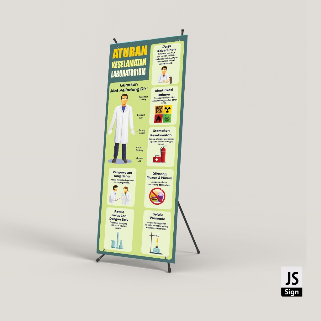 K3 SAFETY BANNER - Laboratory SAFETY Rules | Shopee Malaysia