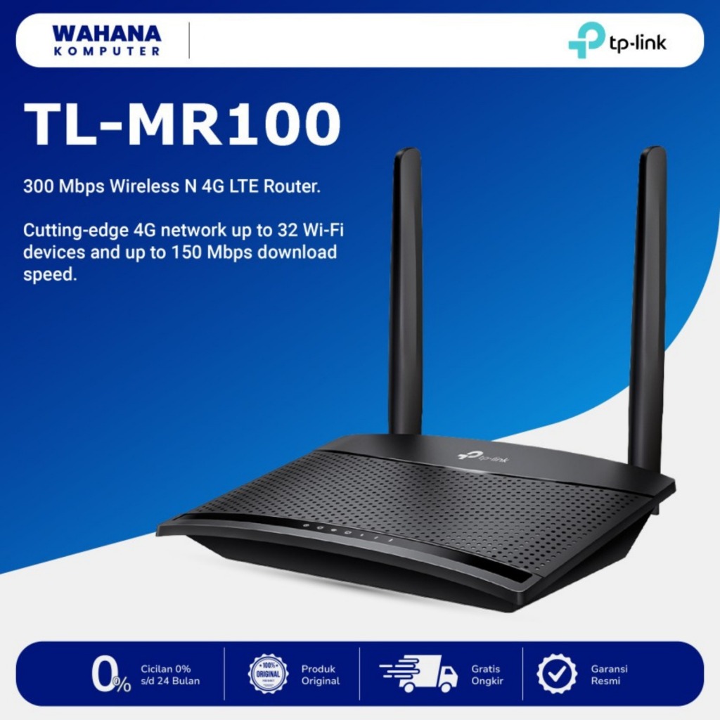Tp-link TL-MR100 300Mbps Wireless N 4G LTE Router TP LINK | Shopee Malaysia