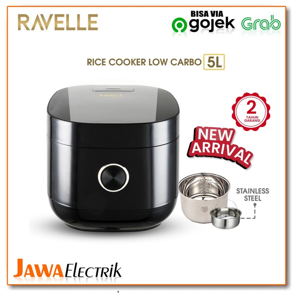 Ravelle Rice Cooker Digital Low Carbo 5 Liter - Low Watt Rice Cooker ...