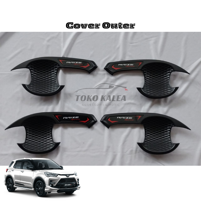 HITAM Toyota Raize Car Door Bowl Outer 2021 - 2024 Matte Black Contains ...
