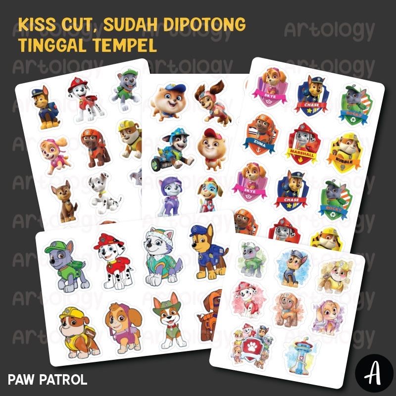 Sticker Set Paw Patrol - Cute Kids Sticker Chibi Skye Zuma Marshall ...
