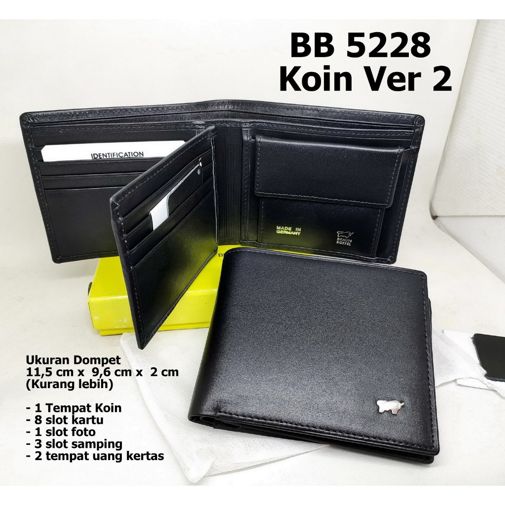 Men's Wallet Braun Buffel BB 5228 Coin Sleeping Model Imported Leather ...
