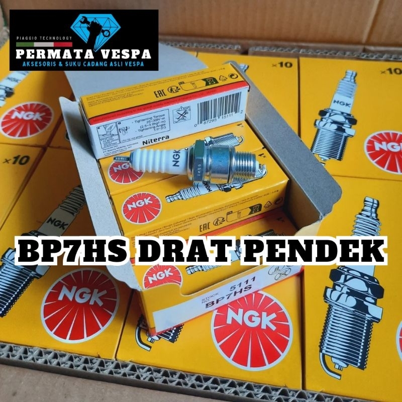 Vespa BP7HS Spark Plug Original NGK 100%/NGK BP7HS Spark Plug Original ...