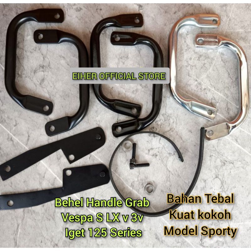 Grab Handle Vespa S LX SV 3V iget 125 Series / Handle Stirrup Rear Seat Vespa Matic S LX Series ...