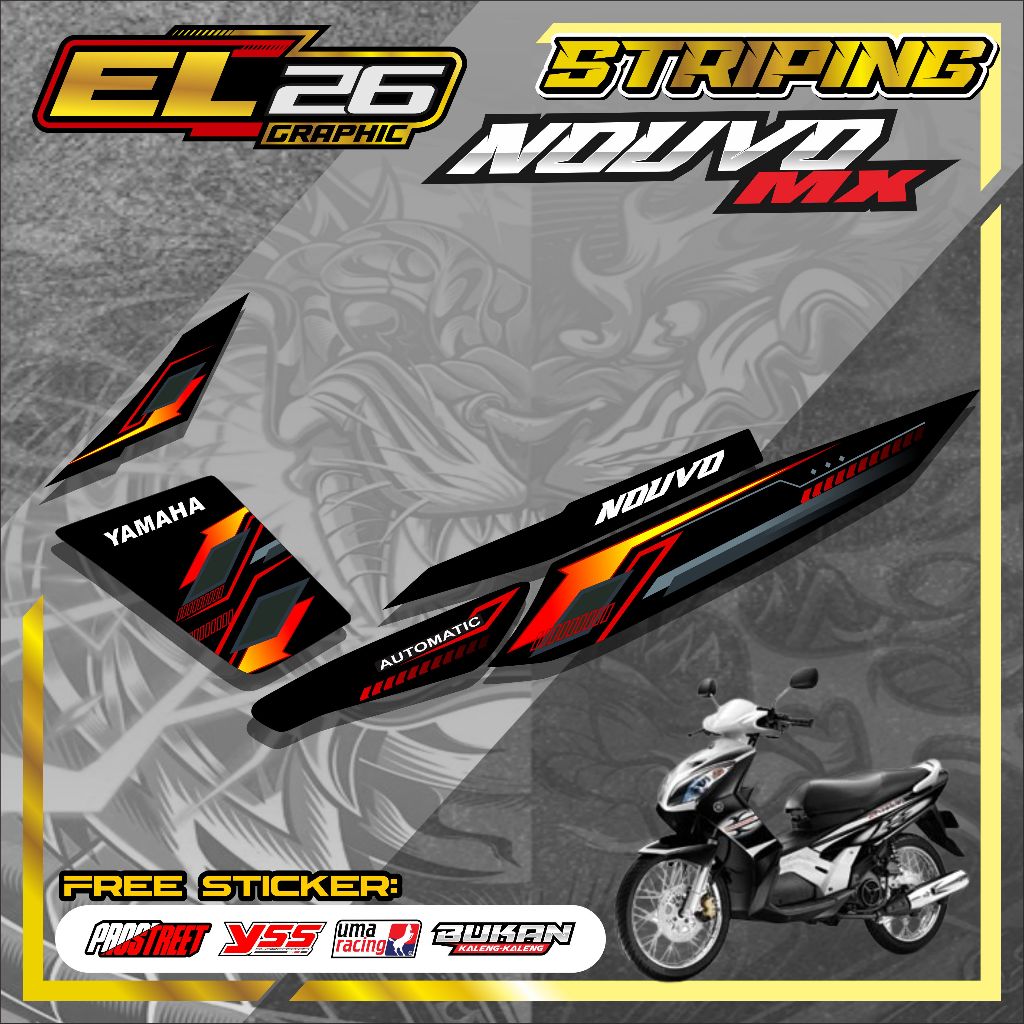 530 STRIPING STICKER YAMAHA NOUVO MX - STICKER YAMAHA NOUVO MX MOTIF ...