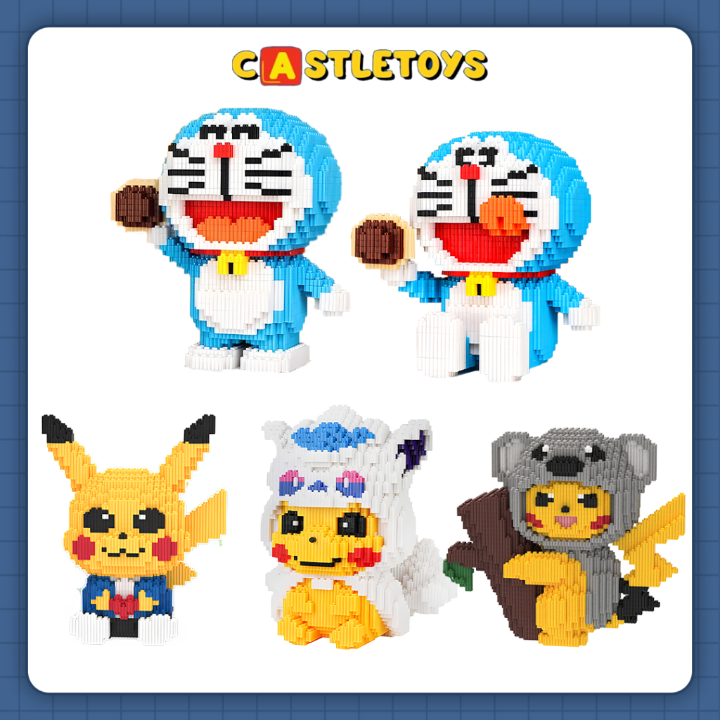 Castle Toys Nano Blocks Pikachu 3D Model / Doraemon Building Blocks ...