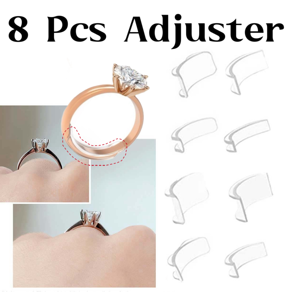 8 Sizes/Set Ring Stopper Ring Size Reducer Ring Size Adjuster Adjust ...