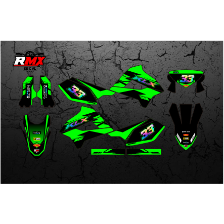 HITAM HIJAU PUTIH MERAH Decal KLX 250 S FULLBODY (007) DTRACKER DTX ...