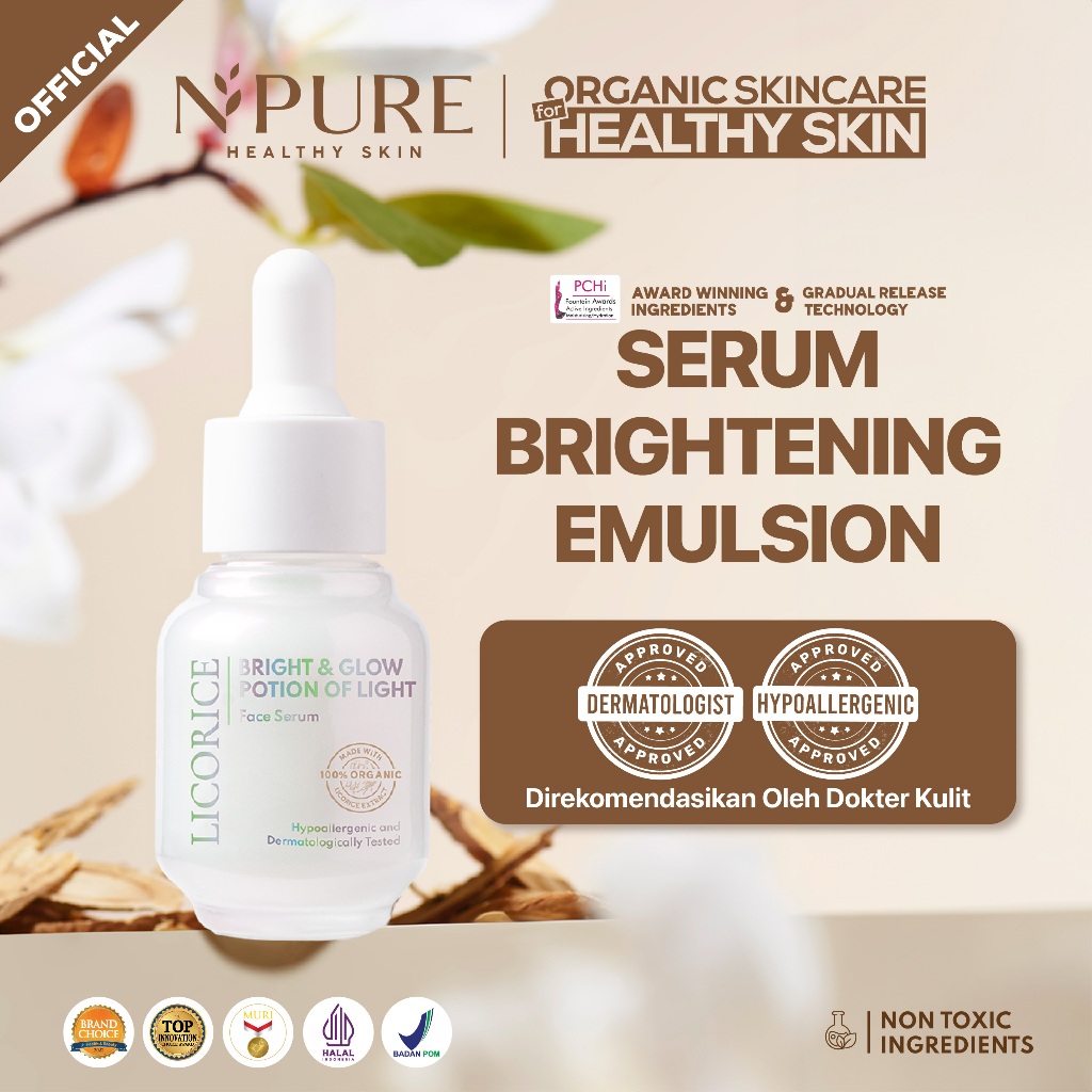 HITAM Npure Licorice Bright & Glow Potion of Light Face Serum 20ml ...