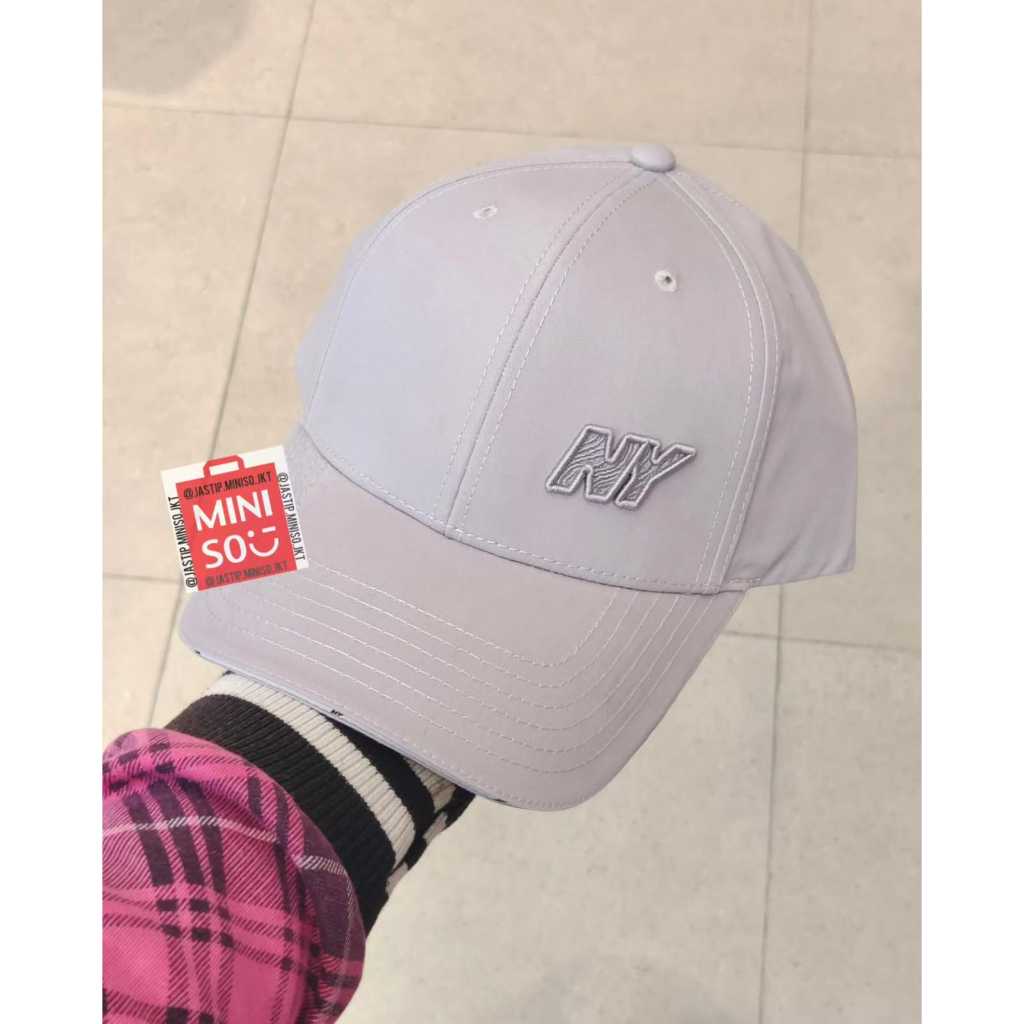 Miniso Baseball Cap / Layered Design Baseball Cap NY Embroidery (58cm) | Shopee Malaysia