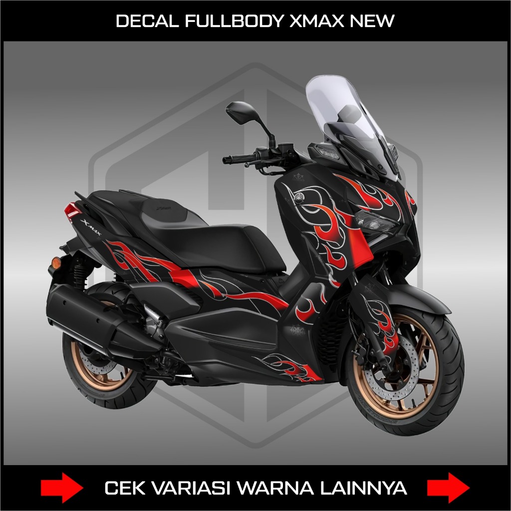 Xmax 250 NEW MOTORCYCLE FULL BODY STICKER / DECAL XMAX NEW CONNECTED ...