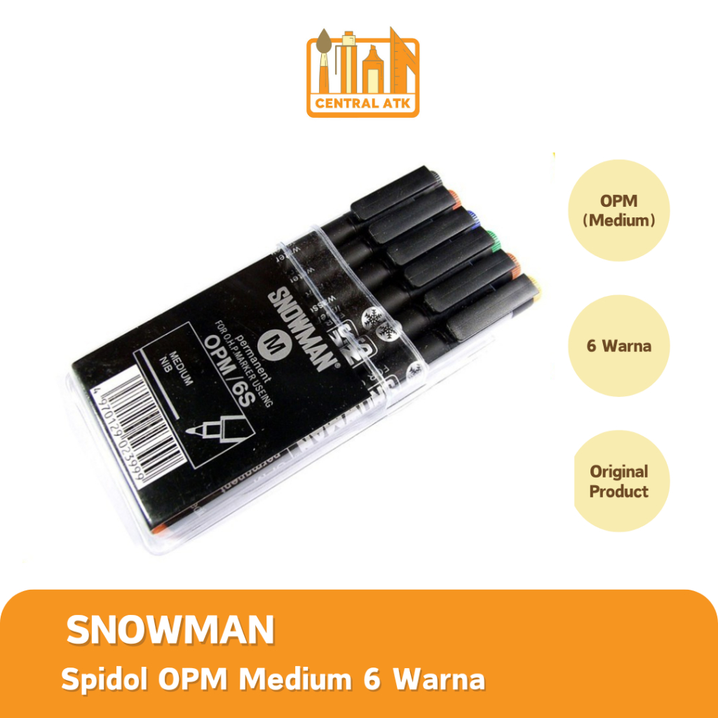 Snowman PERMANENT MARKERS OHP/OPF/6S (1PCS) | Shopee Malaysia