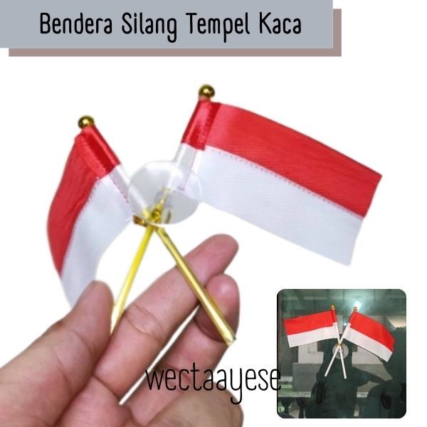 PUTIH MERAH Glass Decoration Cross Flag Red And White Spirit Of The ...