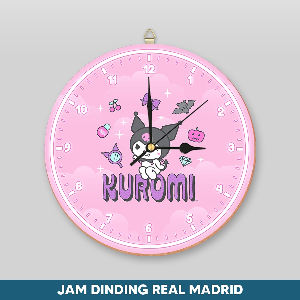 Kuromi Wall Clock - Cute Kids Room Decoration - Decorin.aja | Shopee ...