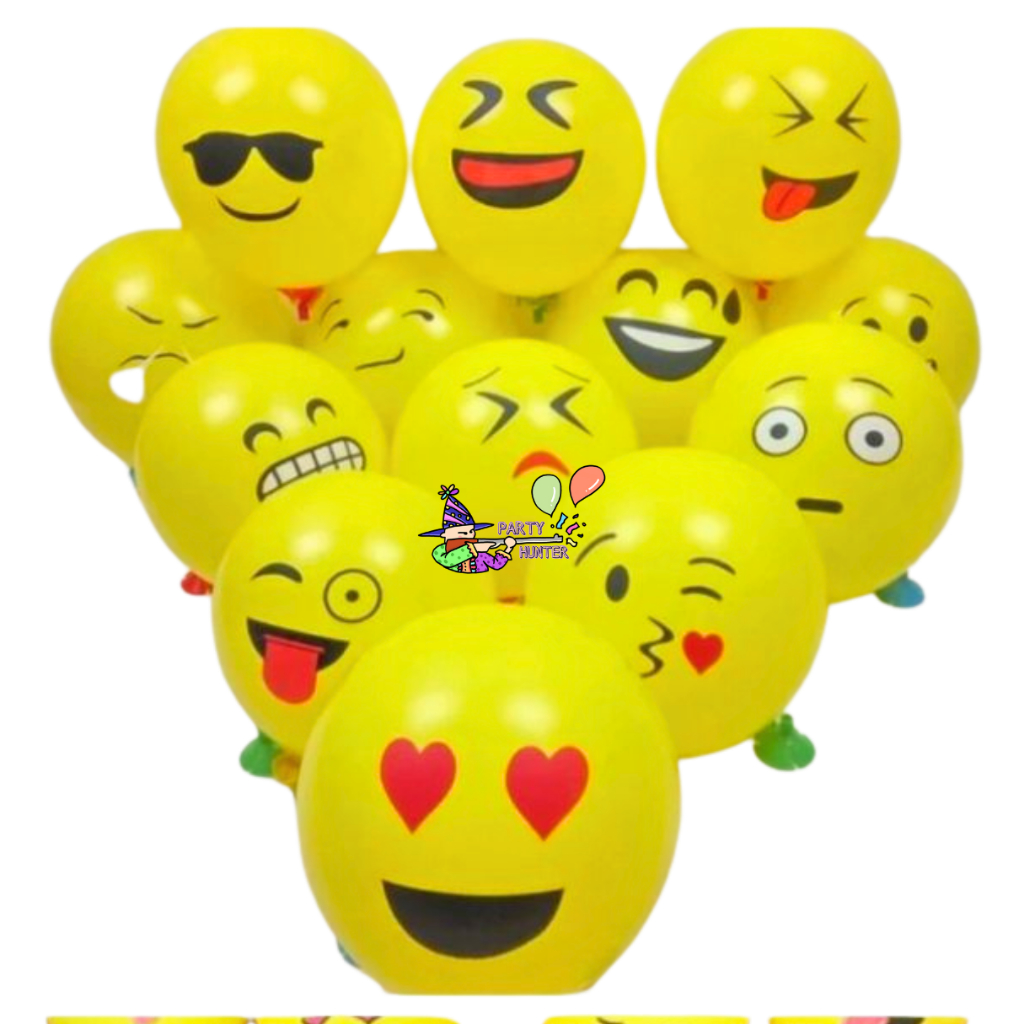 Latex Balloons Emoticon Rubber Emoji Cute Printed Smiley Face For Party Decoration Smiley ...