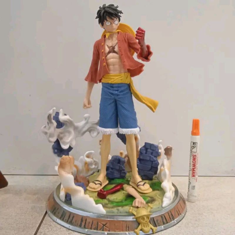 Static figure toy one piece monkey d luffy with base about 40 cm high ...