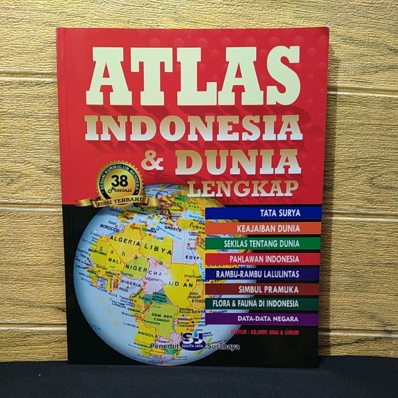 Atlas Of Indonesia And The Complete World Of 38 Colored Provinces Large ...