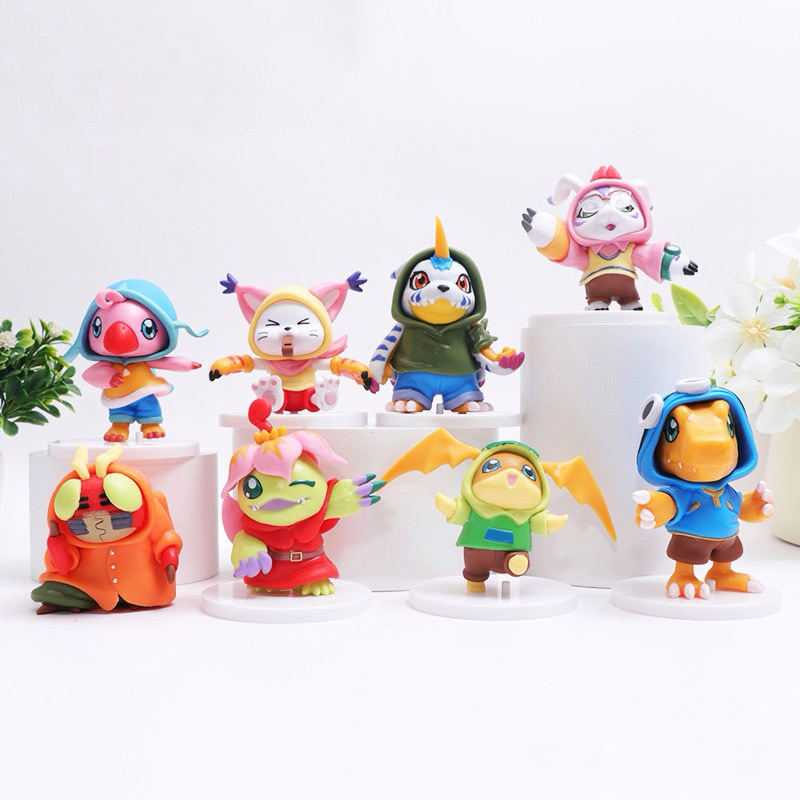 Digimon Action Figure COSTUME TAMER: Agumon, Gabumon, Biyomon, Tentomon ...