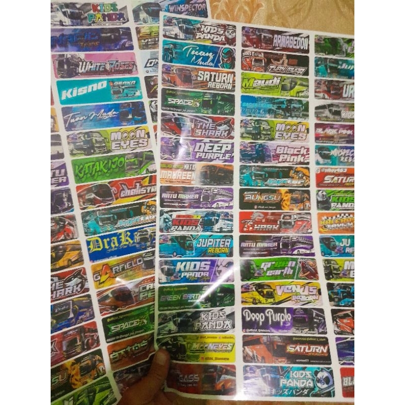 Basuri BUS LOGO STICKER 1 SHEET CONTAINS 45 BOXES | Shopee Malaysia