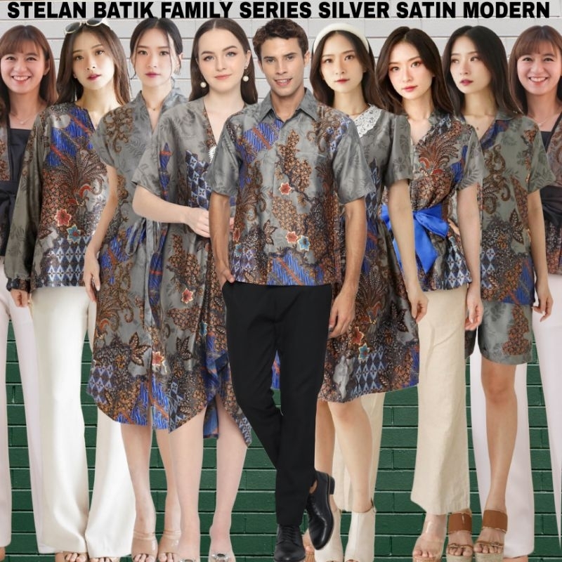 ALT SILVER COUPLE FAMILY SET FORMAL GRADUATION PARTY OFFICE BATIK ...
