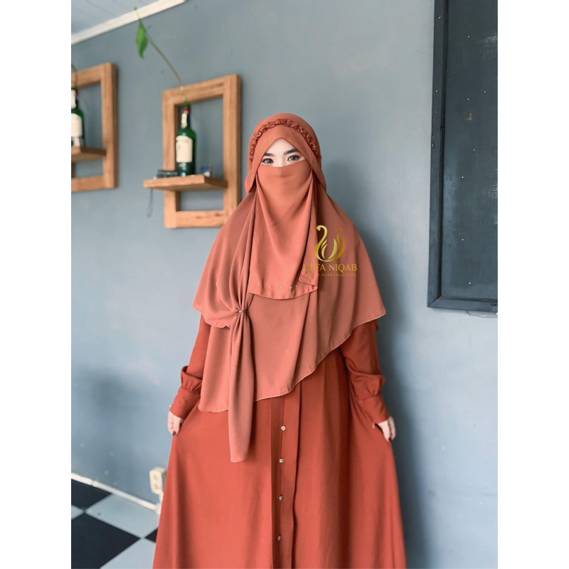 ( Niqab set ) Square hijab set Niqab veli byulfaniqab | Shopee Malaysia