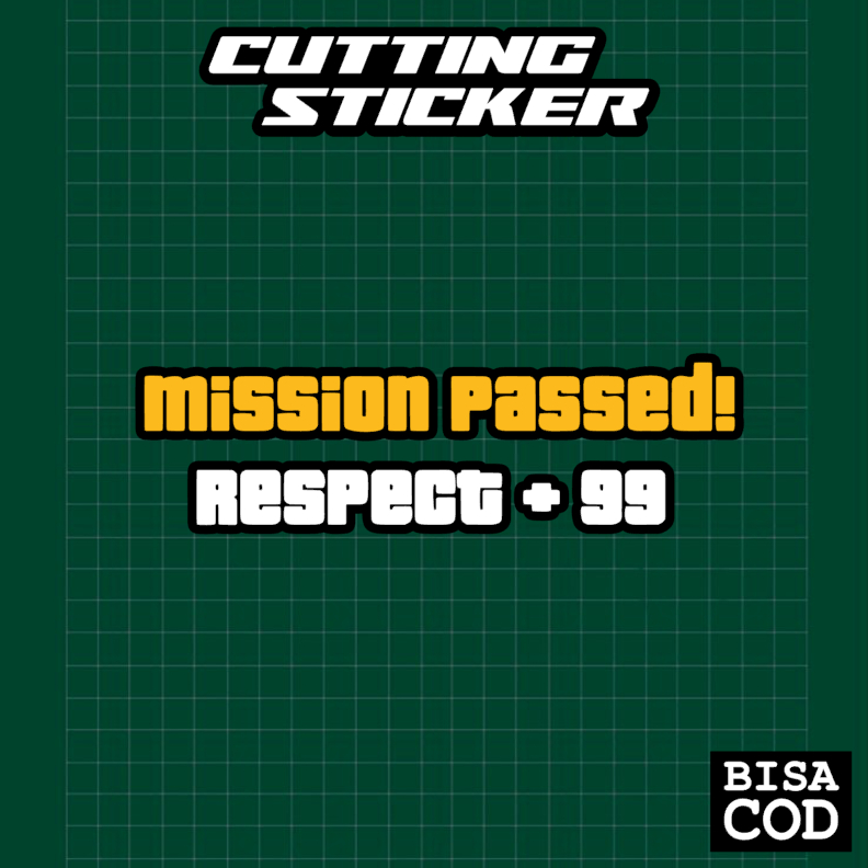 Cutting Sticker MISSION PASSED RESPECT GTA SA GAMING Cool | Shopee Malaysia