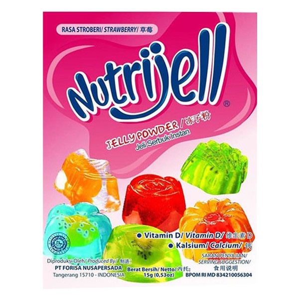 Nutrijell Jelly Powder Strawberry 15g | Shopee Malaysia