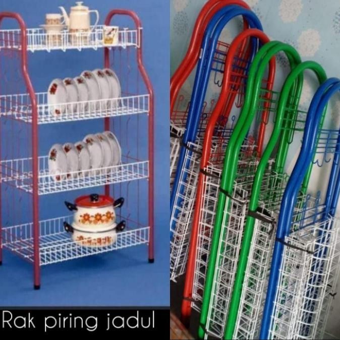 Large JUMBO GLASS PLATE RACK OLD SCHOOL 4 TIER IRON ASSEMBLY | Shopee ...