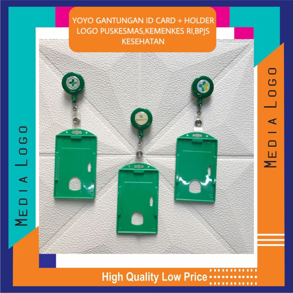 Yoyo ID CARD + LOGO + CASING/Ministry of Health ID CARD PLACE/Puskesmas ...