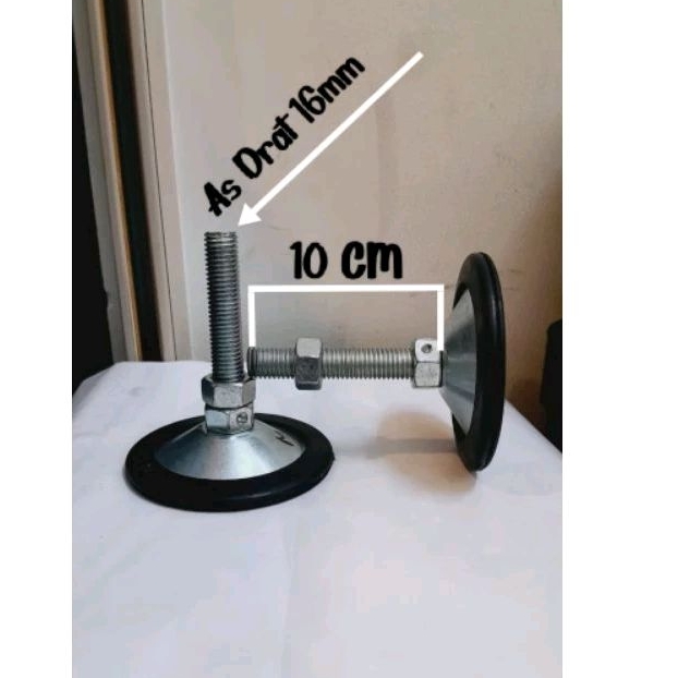 1 Set Conveyor Bolt table Asjuster Legs M16 x 10cm + Rubber / Adjuster ...