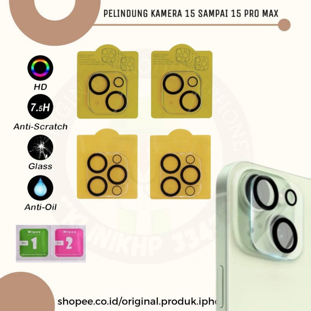 HITAM Camera Protector PROJECTOR CAMERA GLASS Black Edge 15/15 PLUS/15 ...