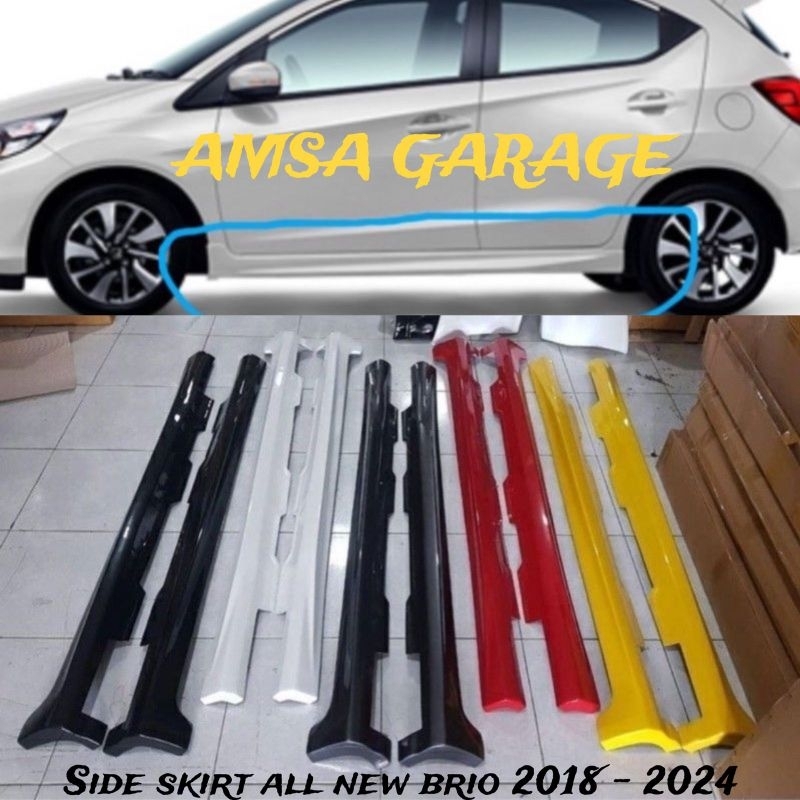 Side skirt bodykit side honda brio new all new brio 2018-2024 | Shopee ...