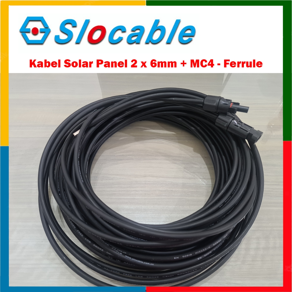 Slocable Solar panel PV Cable 6mm+MC4+Ferrule (Pair) | Shopee Malaysia