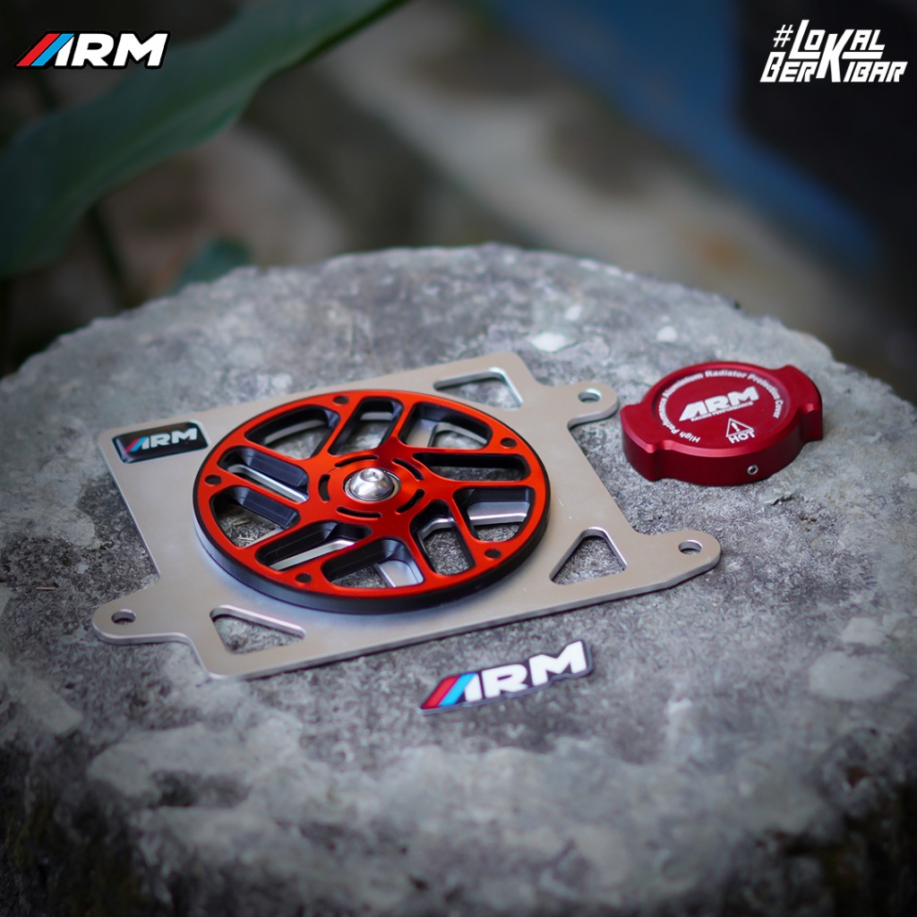 SPINER RADIATOR COVER PACKAGE 3D ARM TYPE CAKRA + RADIATOR CAP | Shopee ...