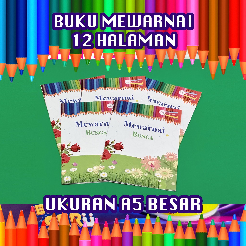 Coloring BOOK VOL 1 FLOWER COLORING - children's coloring book | Shopee ...