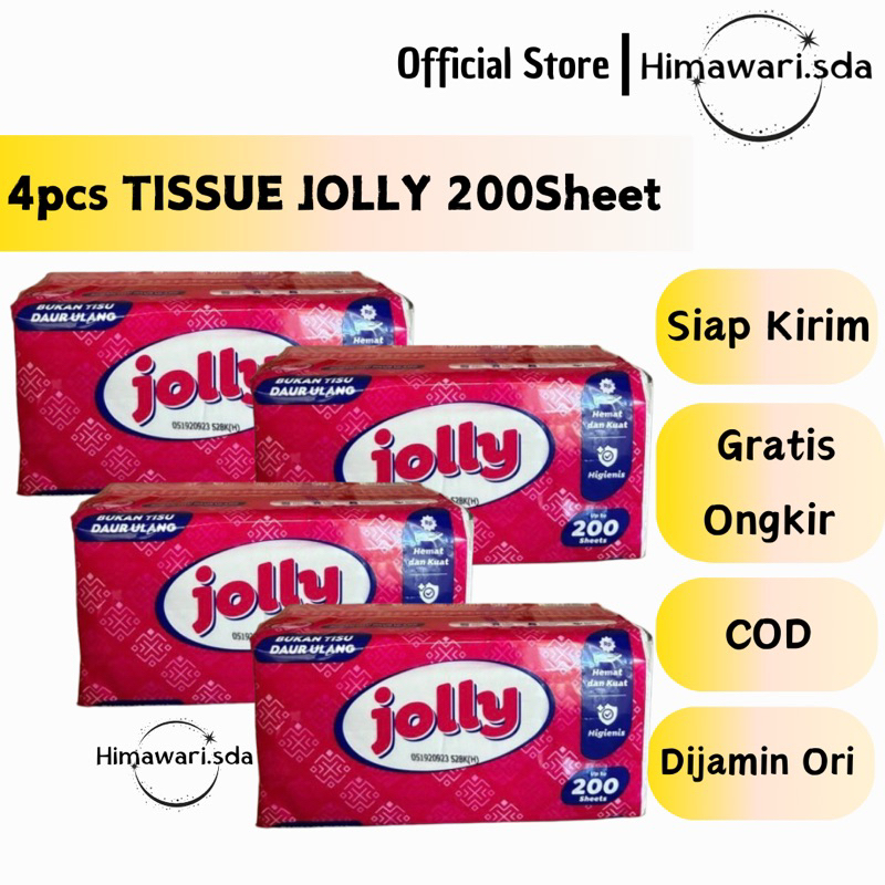Jolly Tissue 200 sheets jolly Tissue 200 sheets | Shopee Malaysia