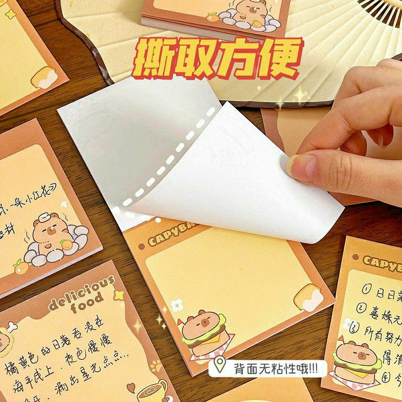 Sticky note box animal characters capybara animal notes Sticky memo ...