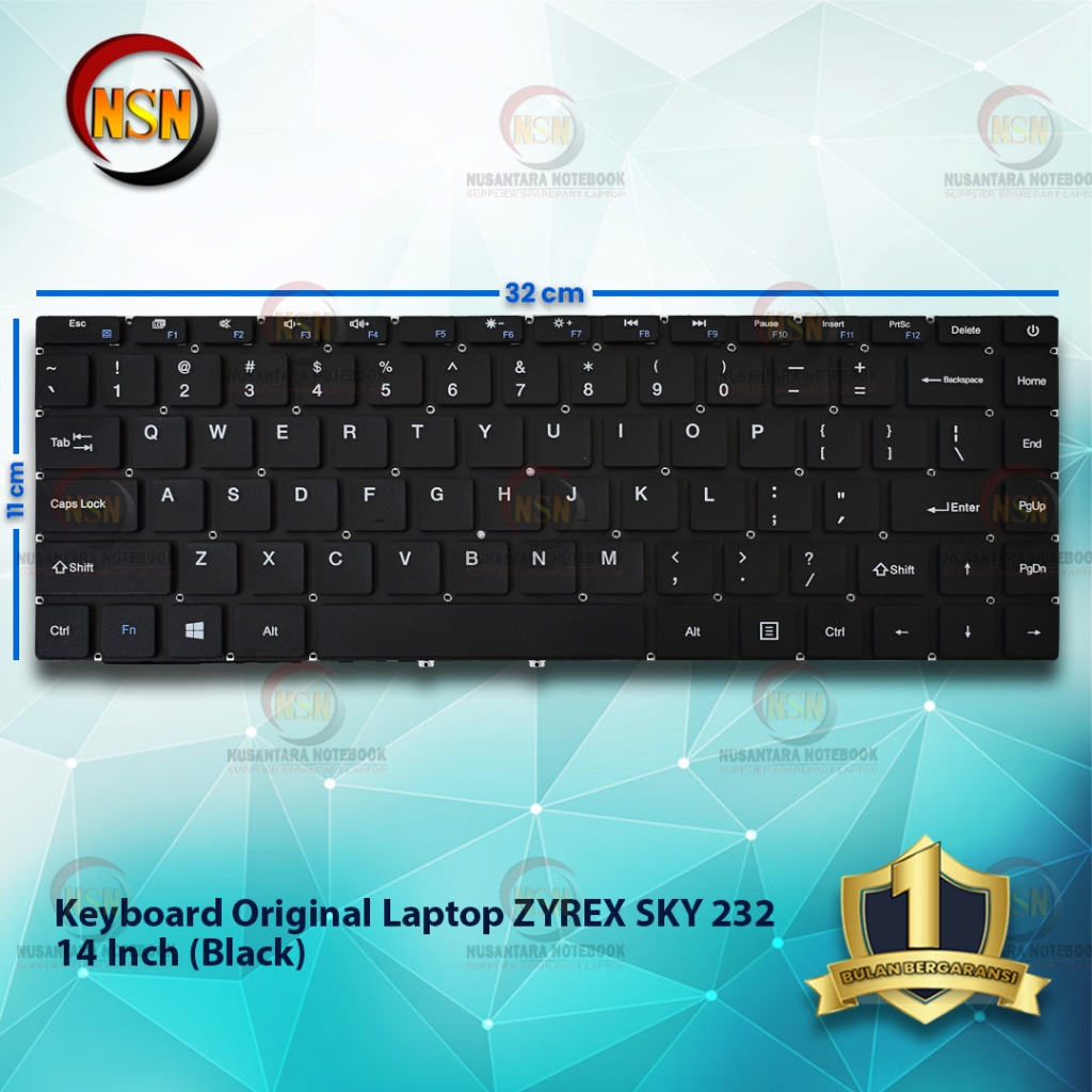Zyrex SKY 232 14 Inch Original Laptop Keyboard (Black) | Shopee Malaysia