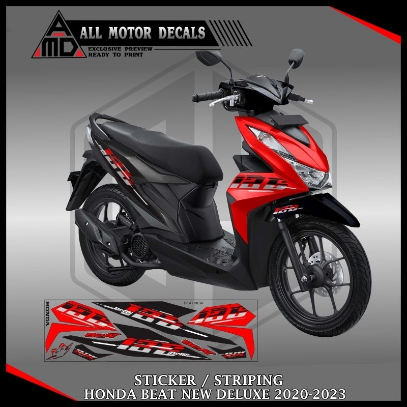 Honda Beat Deluxe Striping Sticker 2020 To 2023/New Beat Motorcycle ...